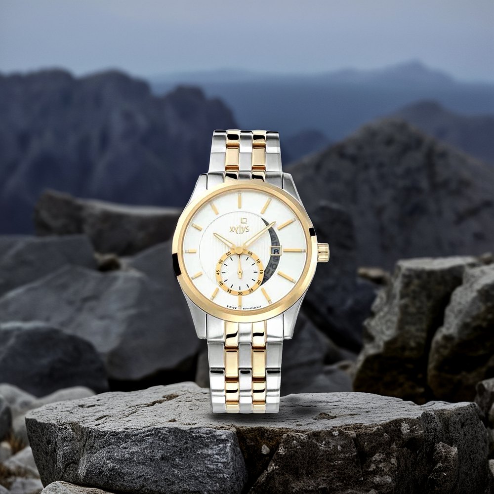 Buy Online Xylys Quartz Analog with Date Silver Dial Stainless Steel ...