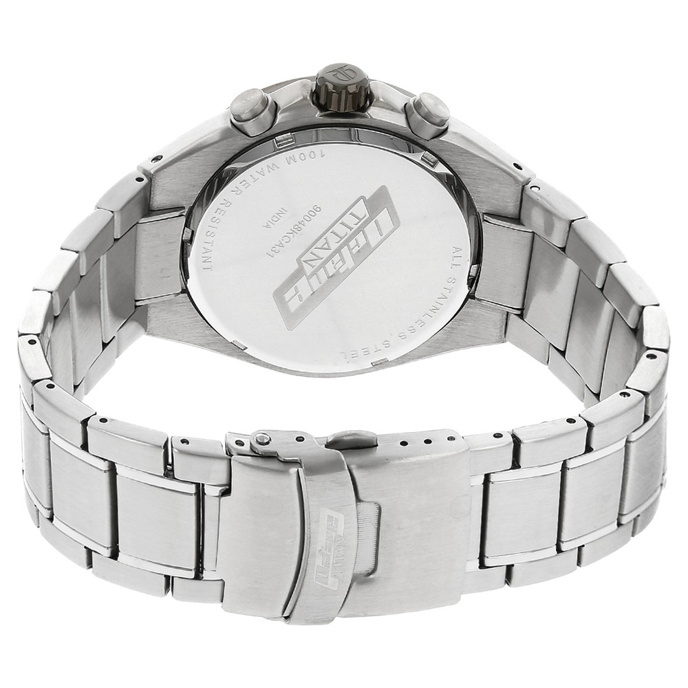 Buy Online Titan Octane Chrono Silver Dial Stainless Steel Strap watch ...
