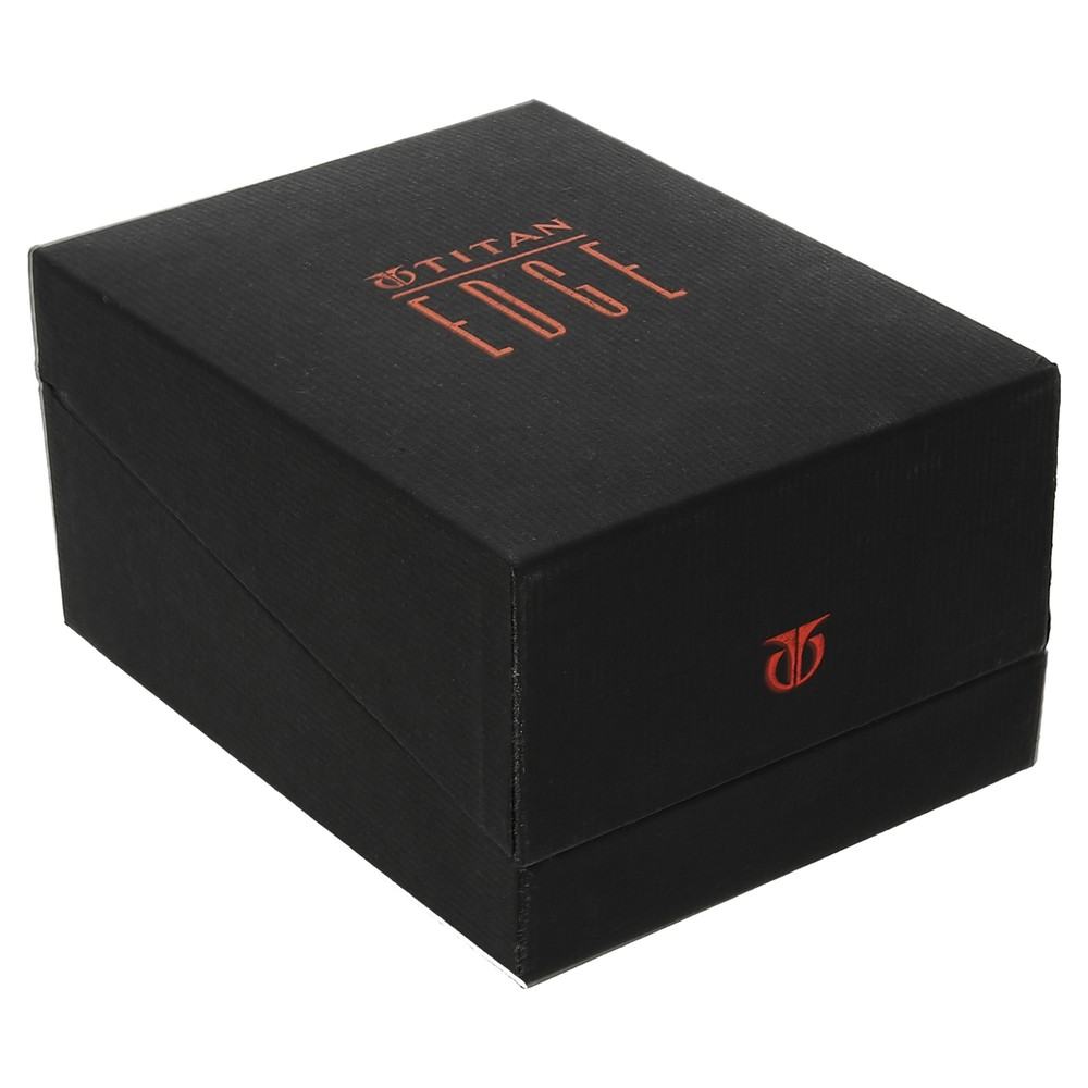 Buy Online Titan Edge Quartz Analog Silver Dial Golden Stainless Steel ...