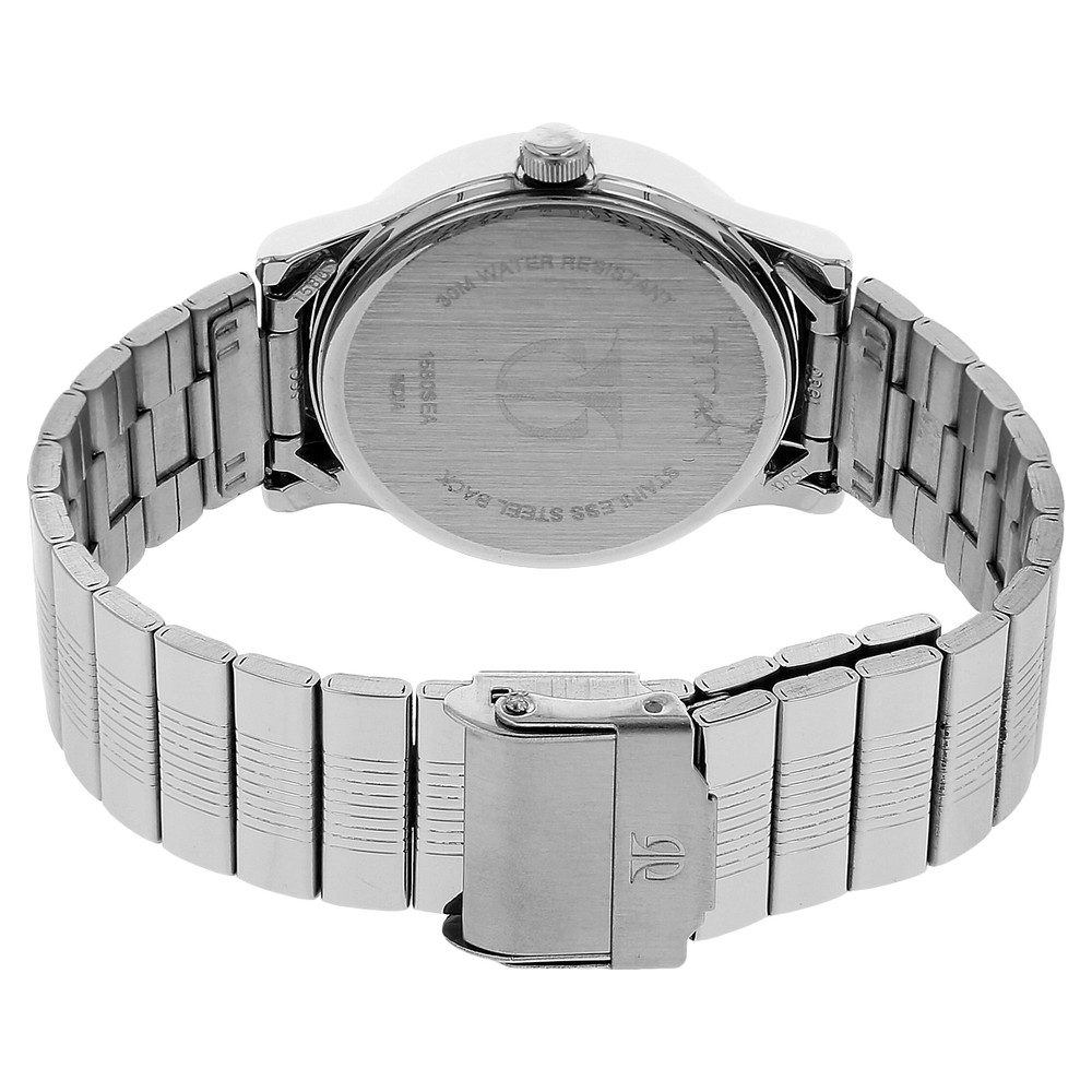 Buy Online Titan Analog Silver Dial Quartz Stainless Steel Strap watch ...