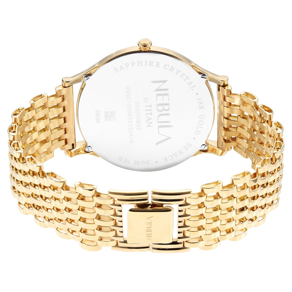 Buy Online Titan Nebula Vintage 18k Gold Analog with Diamond Studded ...
