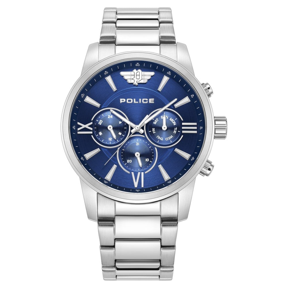 Buy Online Police Blue Dial Quartz Multifunction Watch for Men ...