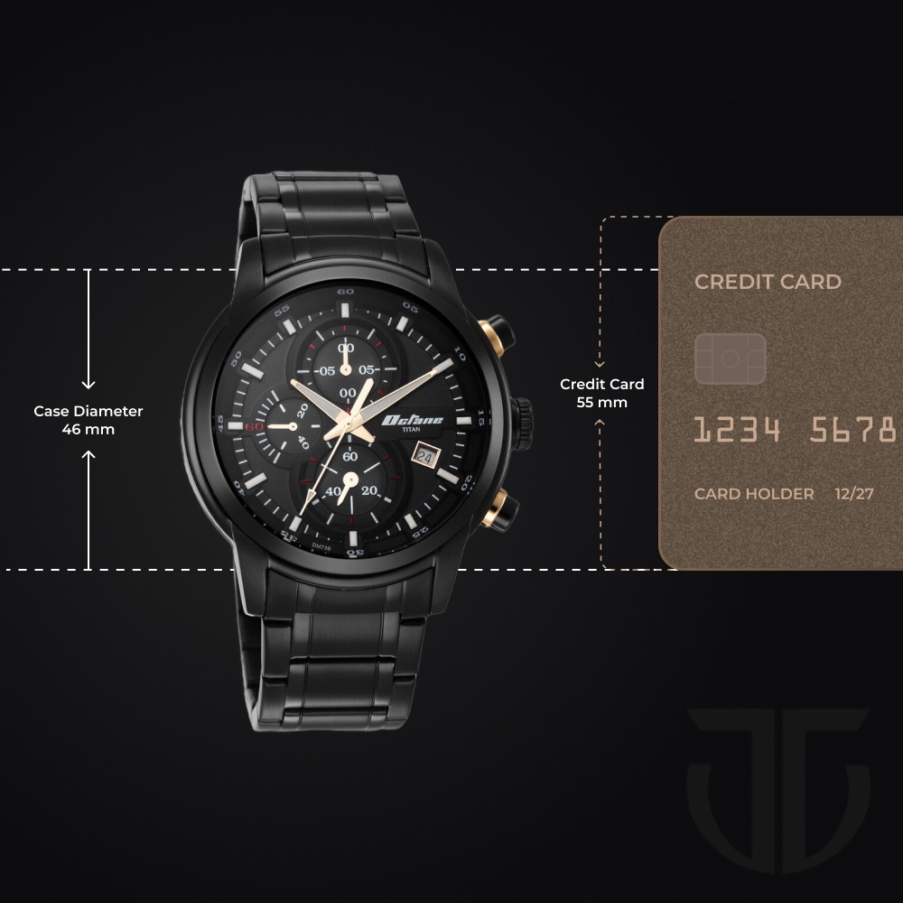 Buy Online Titan Octane Black Dial Chronograph Watch for Men ...