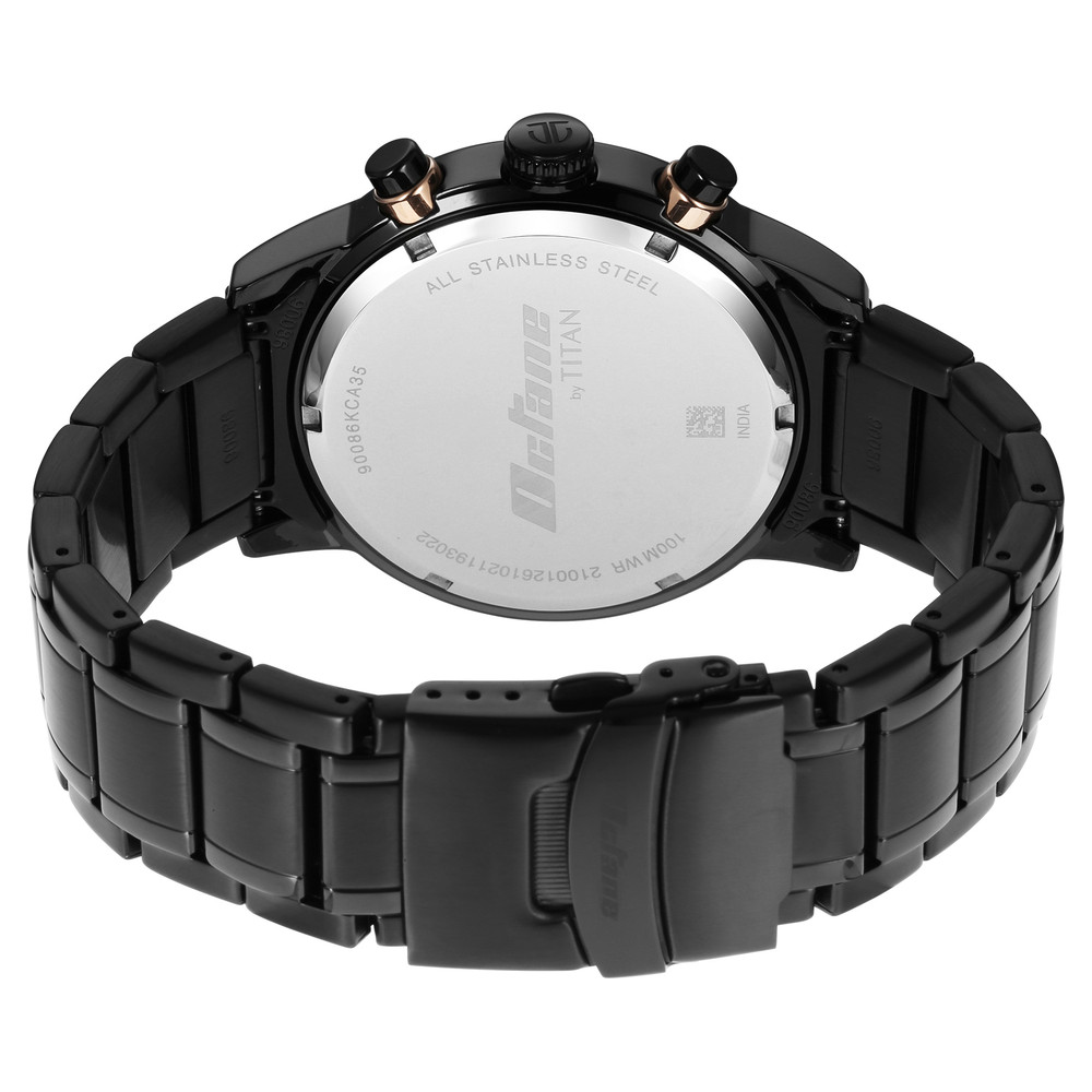 Buy Online Titan Octane Black Dial Chronograph Watch for Men ...