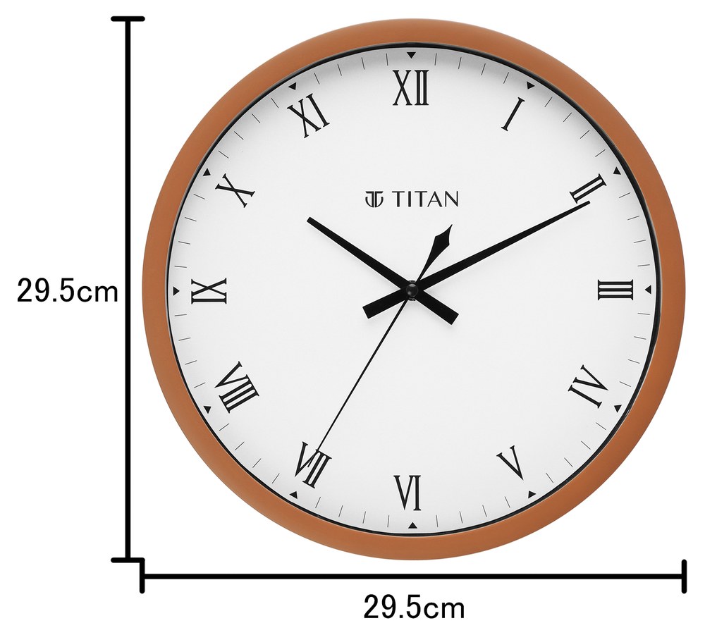 Buy Online Titan Classic White Wall Clock with Silent Sweep Technology ...
