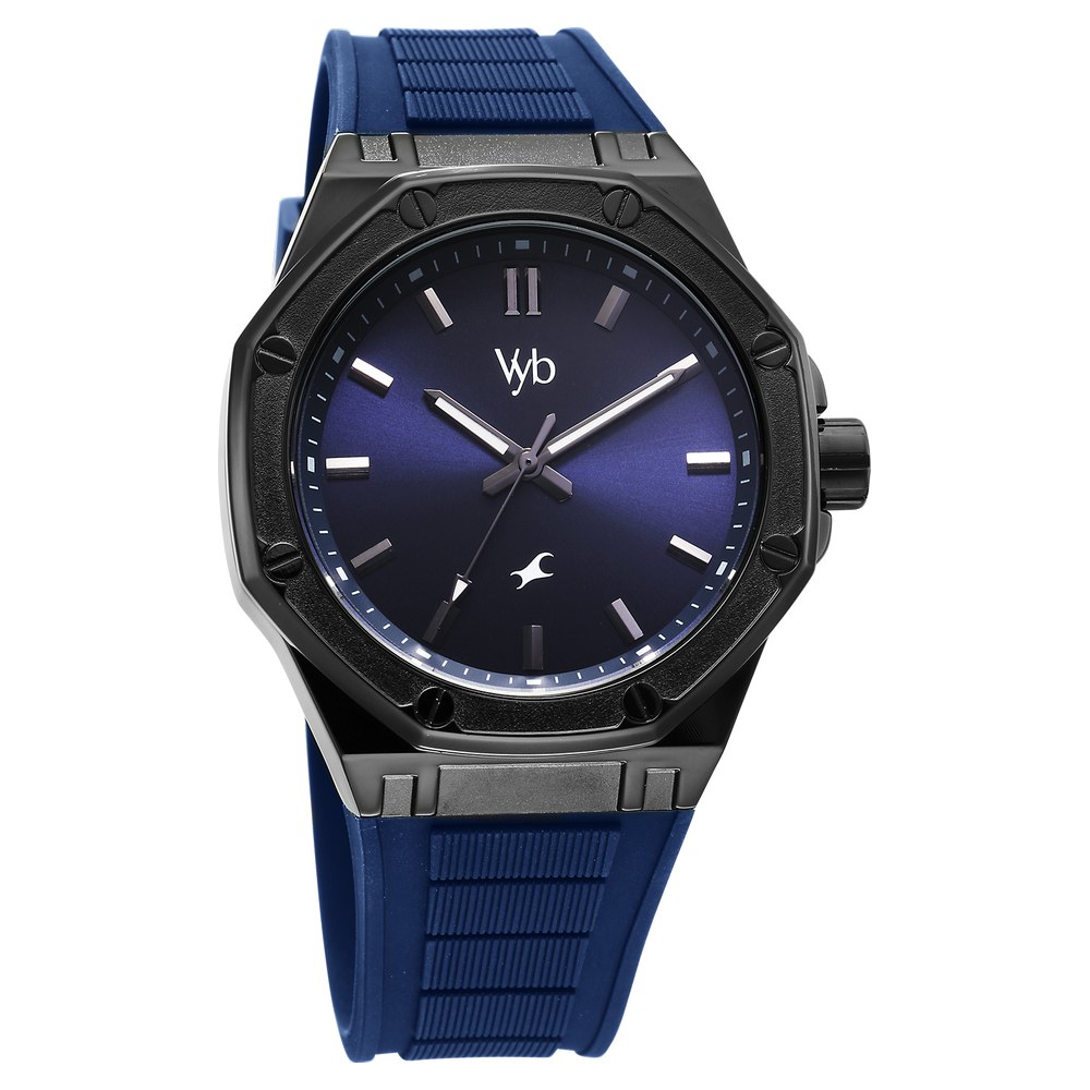 Buy Online Fastrack Vyb Rebel Quartz Analog Blue Dial Blue Color ...