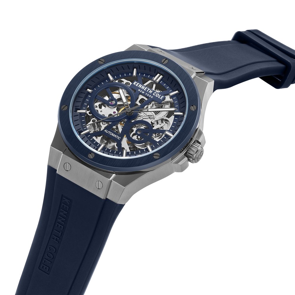 Buy Online Kenneth Cole Automatic Automatic Blue Dial Stainless Steel ...