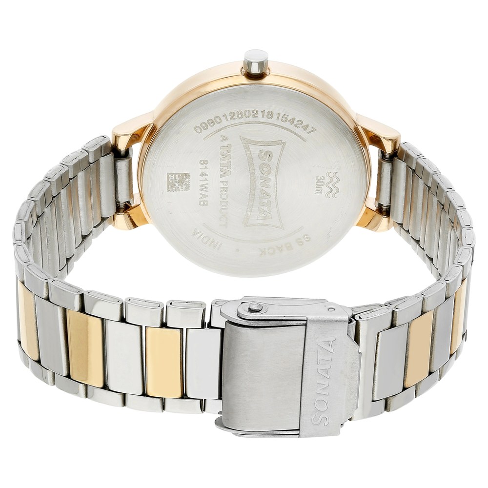 Buy Online Sonata Blush Silver Dial Women Watch With Stainless Steel ...