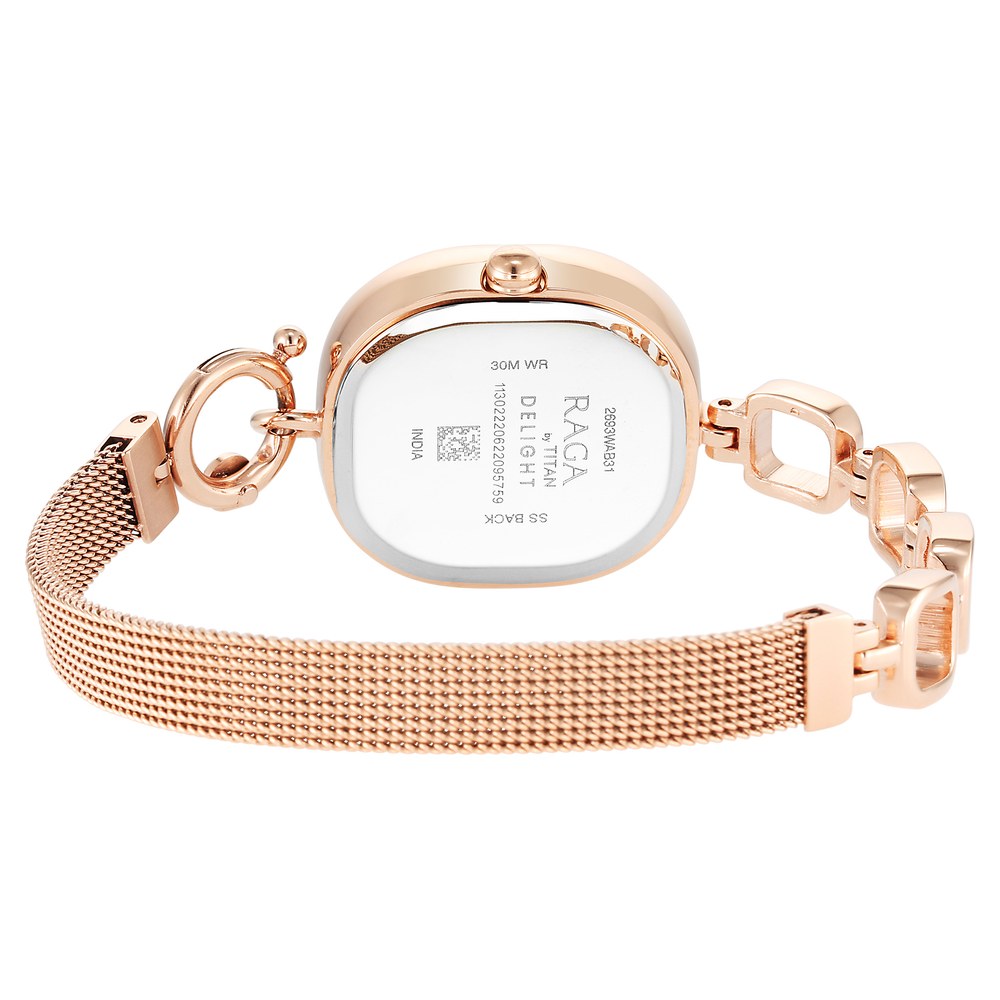 Buy Online Titan Raga Delight Pink Dial Analog Metal Strap watch for ...
