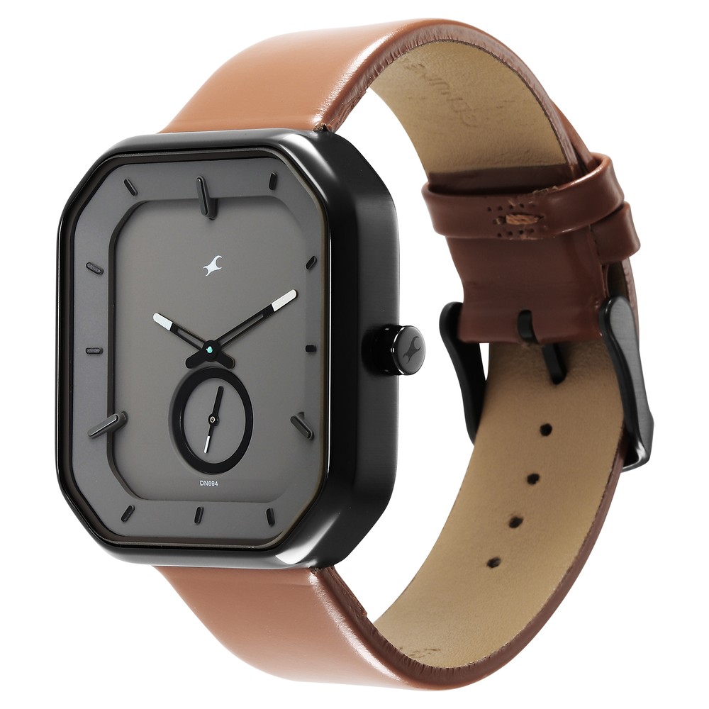 Buy Online Fastrack After Dark Grey Dial Leather Strap Watch for Guys ...