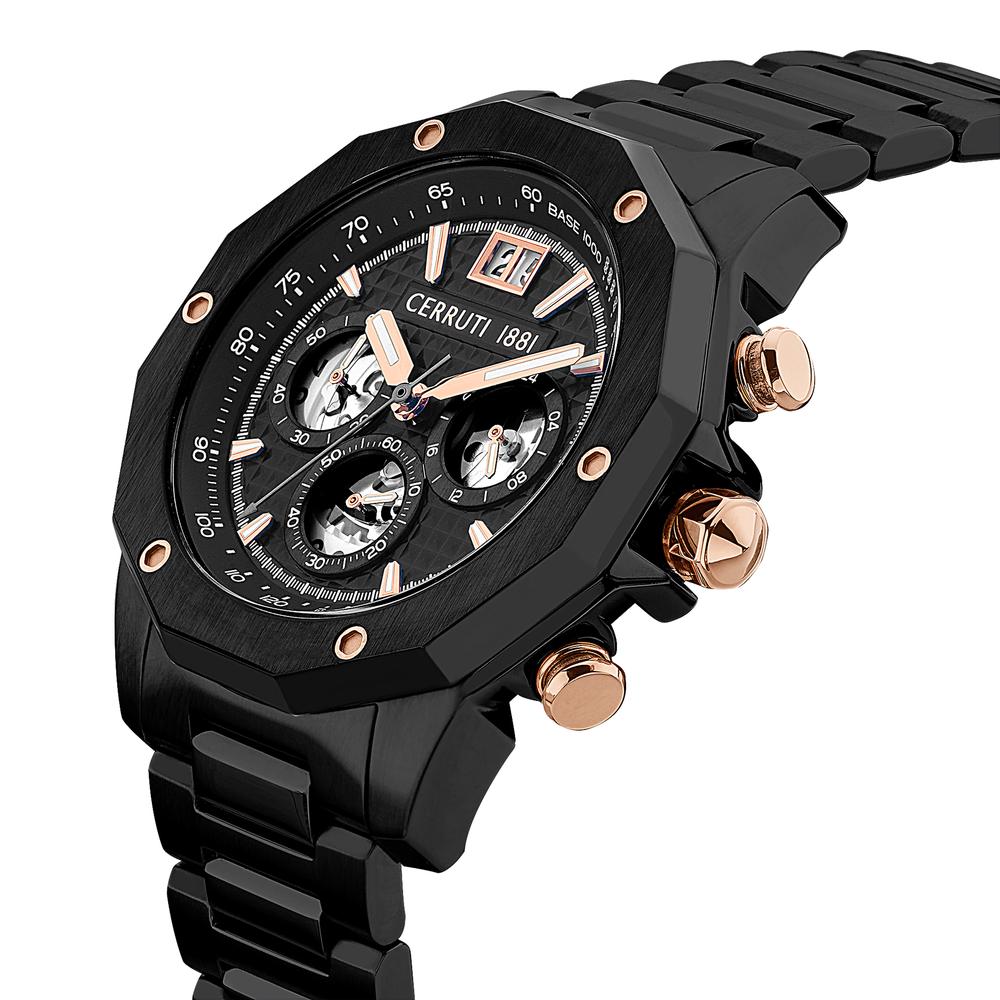 Buy Online Cerruti 1881 Black Dial Stainless Steel Strap Watch for Men ...