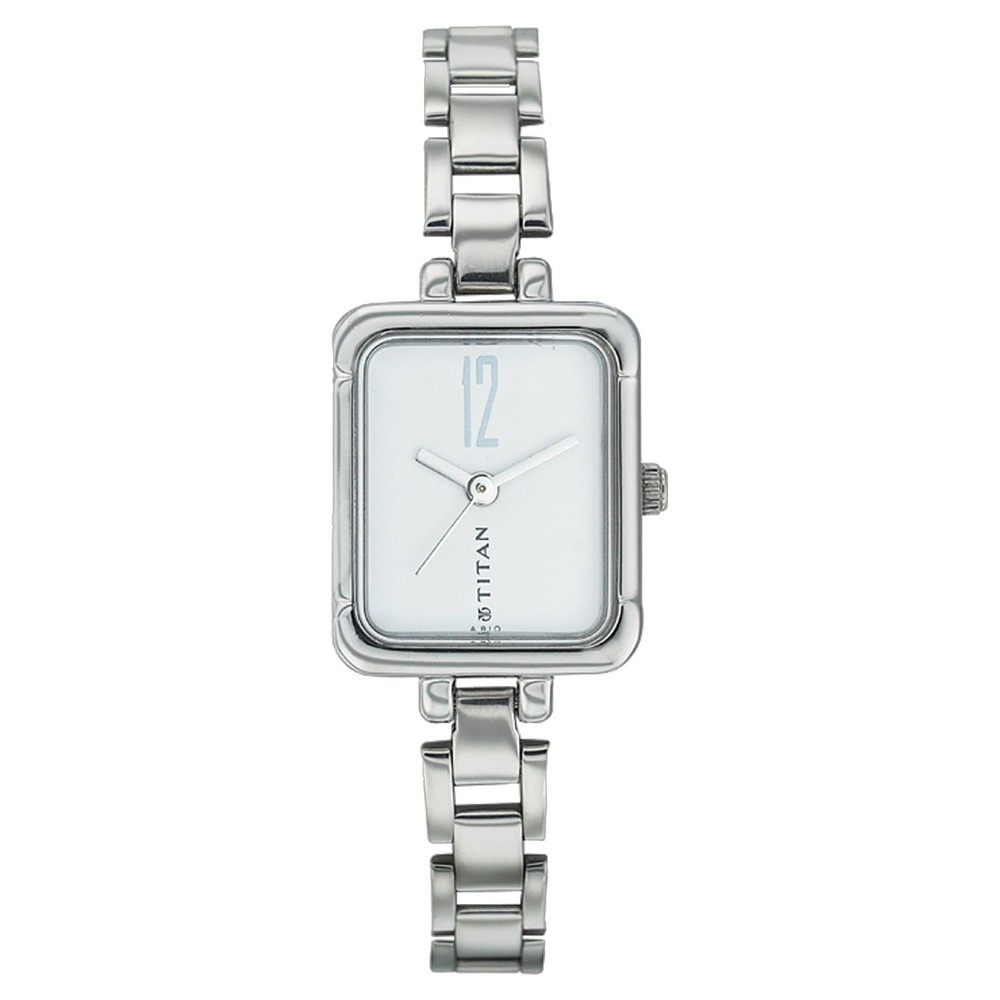 Buy Online Titan Quartz Analog White Dial Watch for Women - nb2421sm01 ...