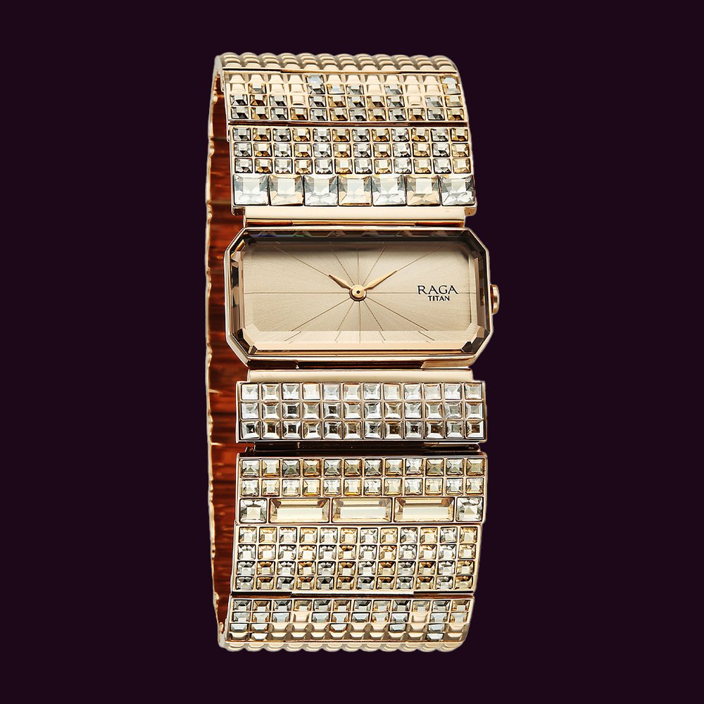 Buy Online Titan Raga Cocktails Quartz Analog Rose Gold Dial Stainless ...