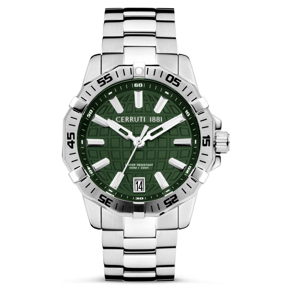 Buy Online Cerruti 1881 Green Dial Stainless Steel Strap Watch for Men ...