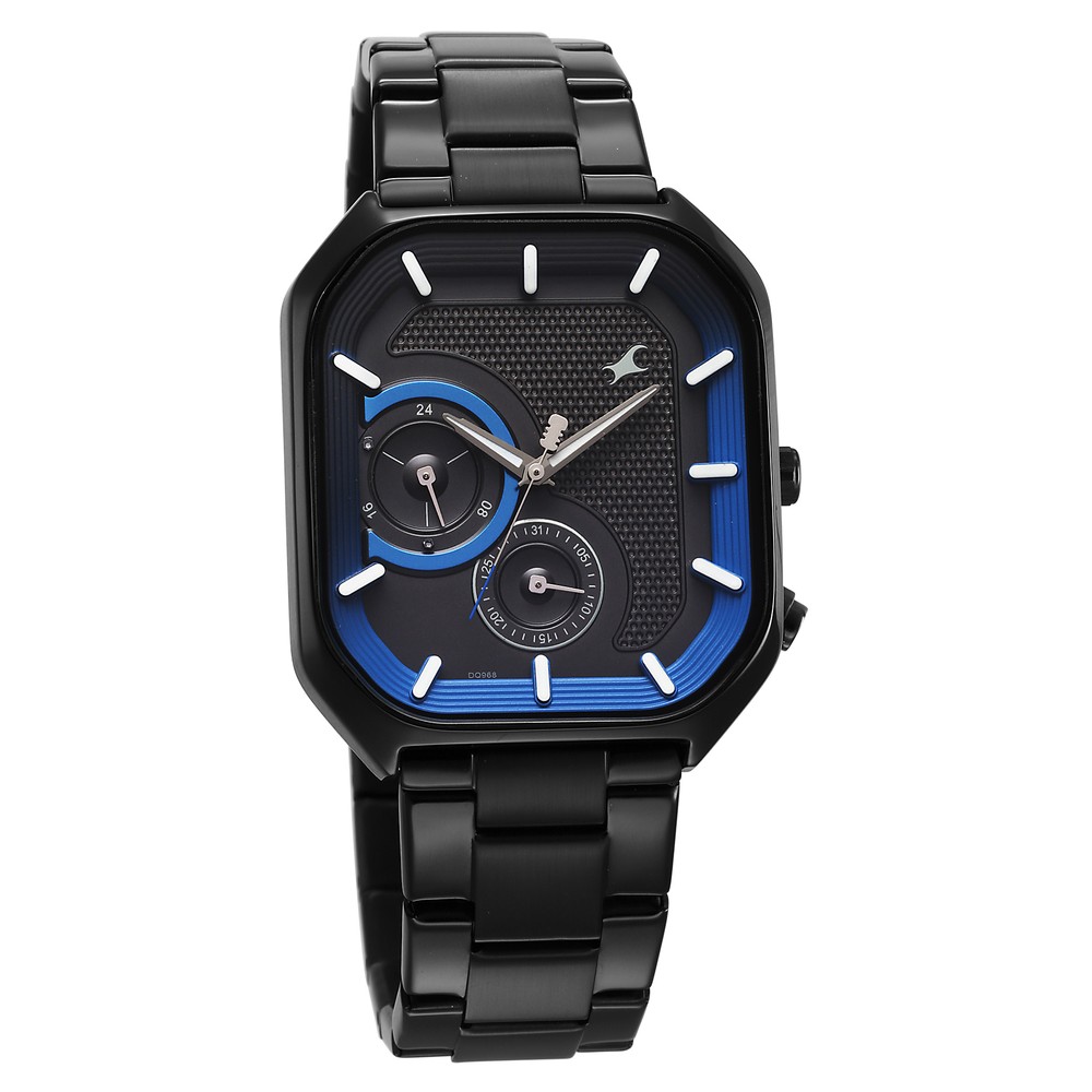 Buy Online Fastrack Groove Multifunction Grey Dial Metal Strap Guy's ...