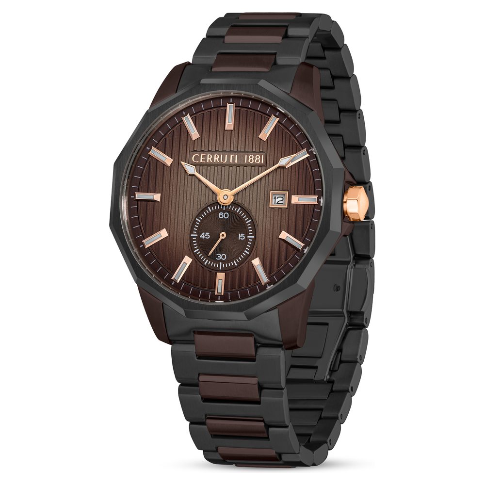Buy Online Cerruti 1881 Brown Dial Stainless Steel Strap Watch for Men ...