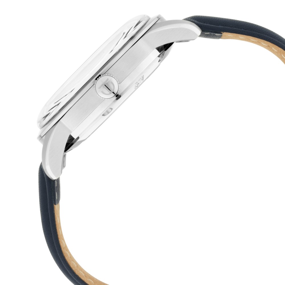 Buy Online Titan Automatics Silver Dial Blue Leather Strap Watch For ...