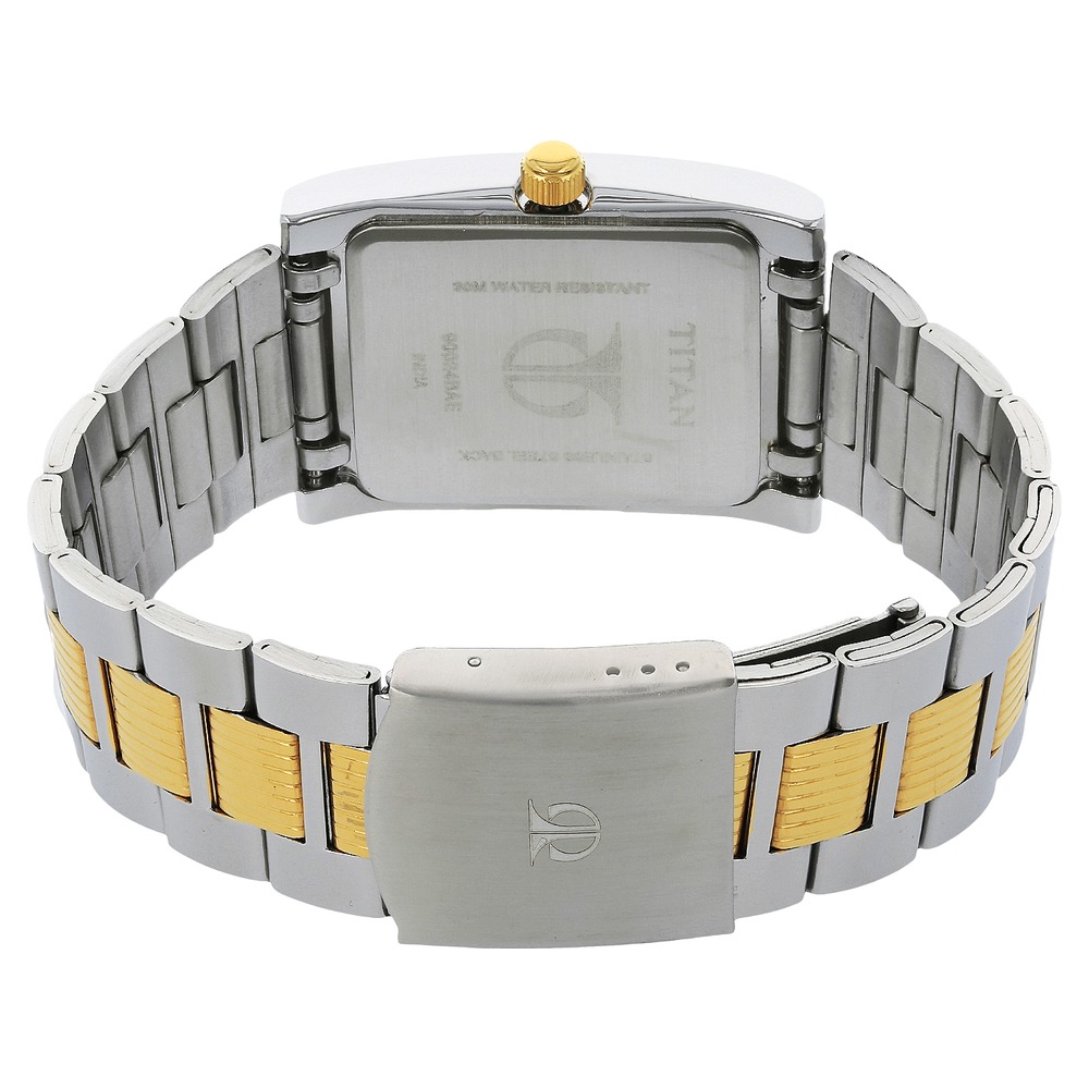 Buy Online Titan Quartz Analog with Day and Date Silver Dial Stainless ...