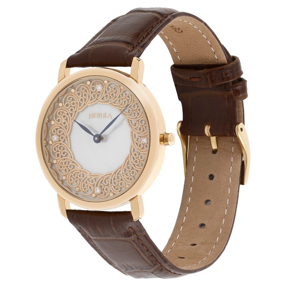 Buy Online Titan Nebula Filigree Quartz Analog 18 Karat Solid Gold ...