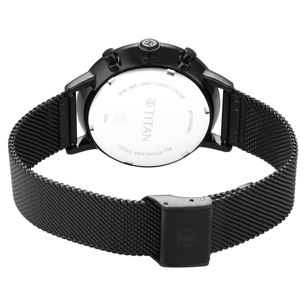 Buy Online Titan Light Leathers Black Dial Quartz Multifunction ...