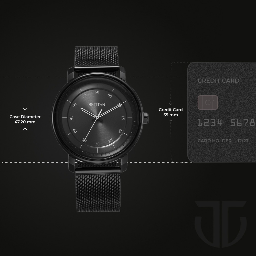 Buy Online Titan Workwear Quartz Analog Anthracite Dial Leather Strap ...