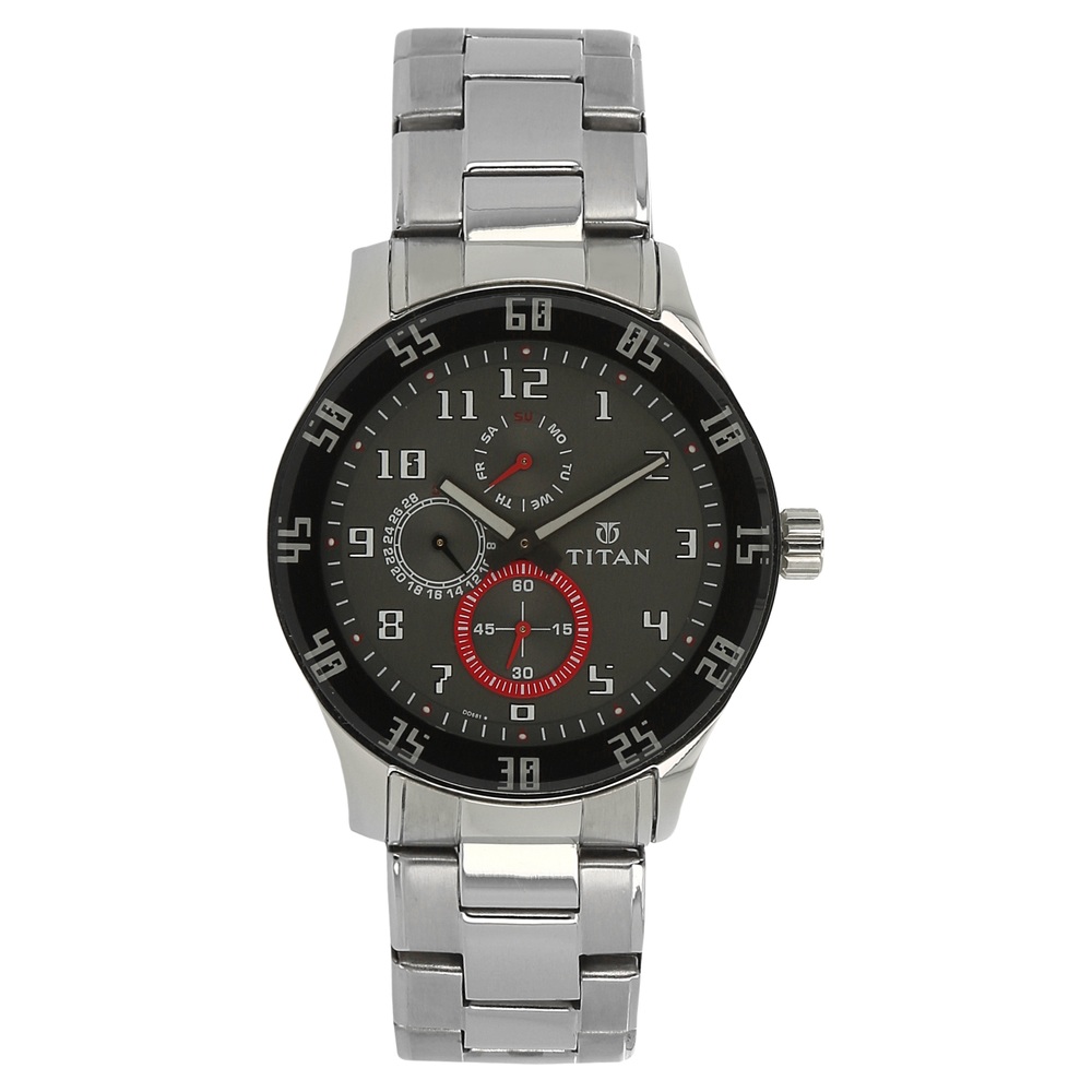 Buy Online Titan Quartz Multifunction Grey Dial Watch for Men ...