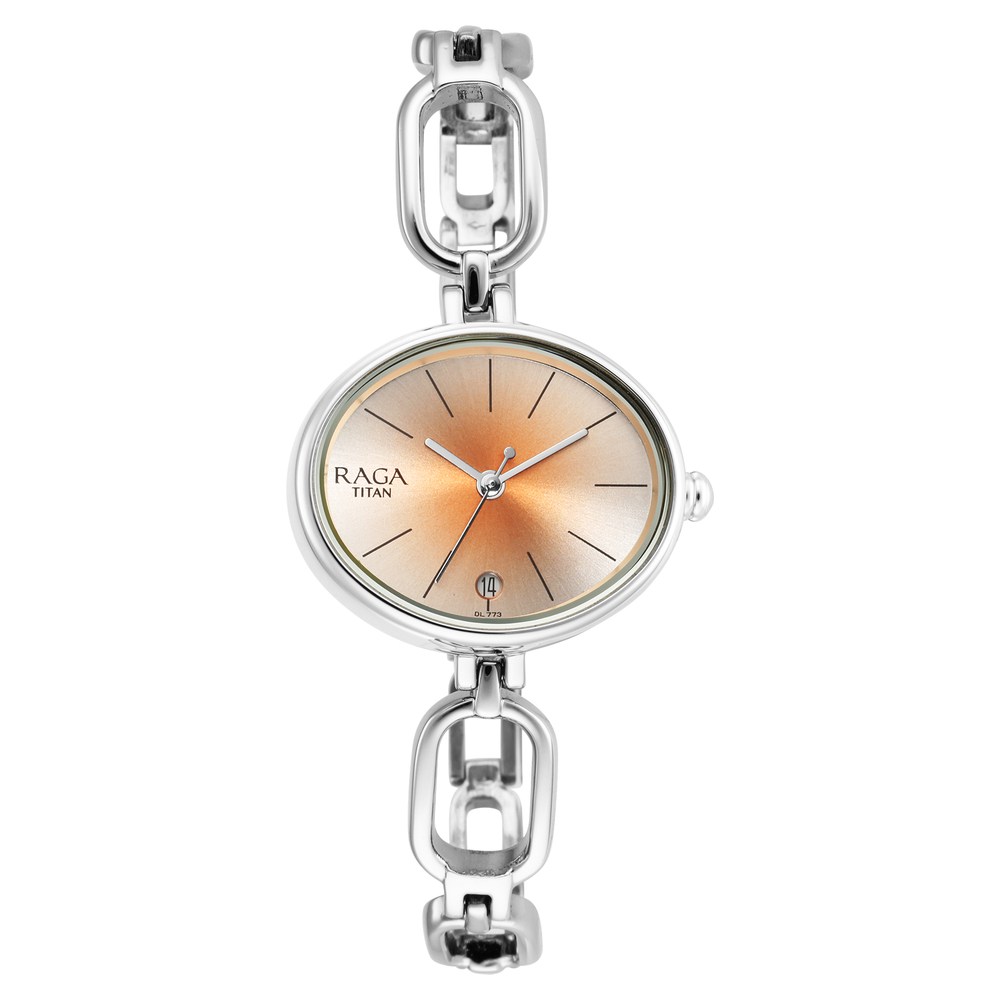 Buy Online Titan Raga Viva Silver Dial Analog Metal Strap watch for ...