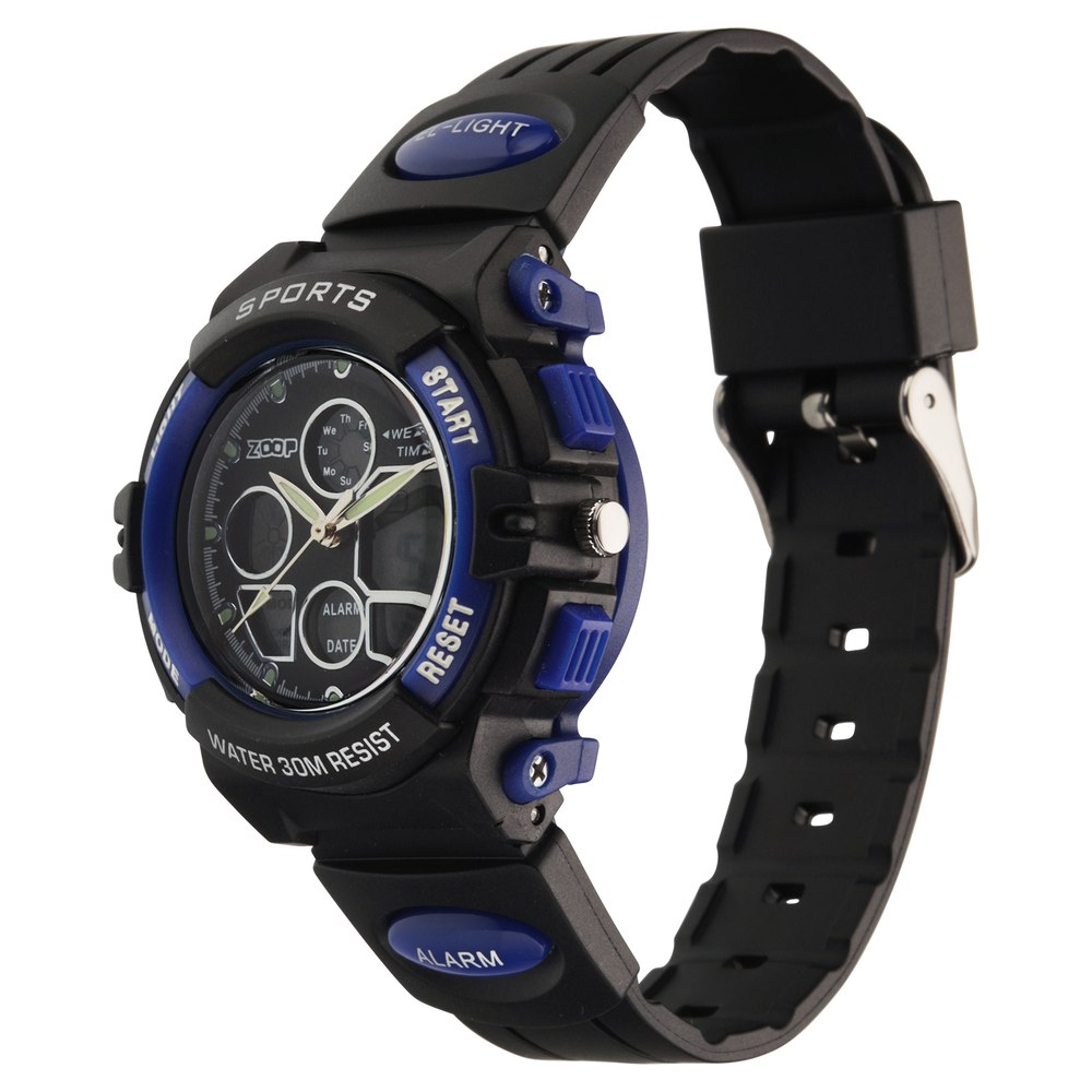 Buy Online Zoop Analog Digital Watch with Black Dial & Black Strap for ...
