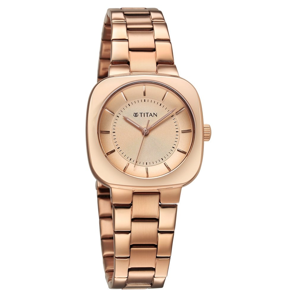 Buy Online Titan Horizon Quartz Analog Rose Gold Dial Stainless Steel ...