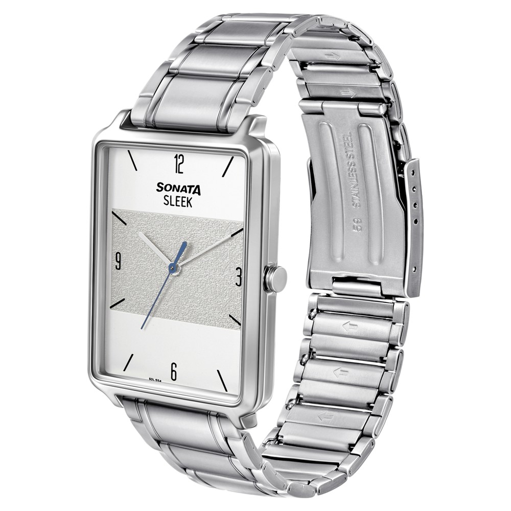 Buy Online Sonata Quartz Analog Stainless Steel Strap Watch for Men ...