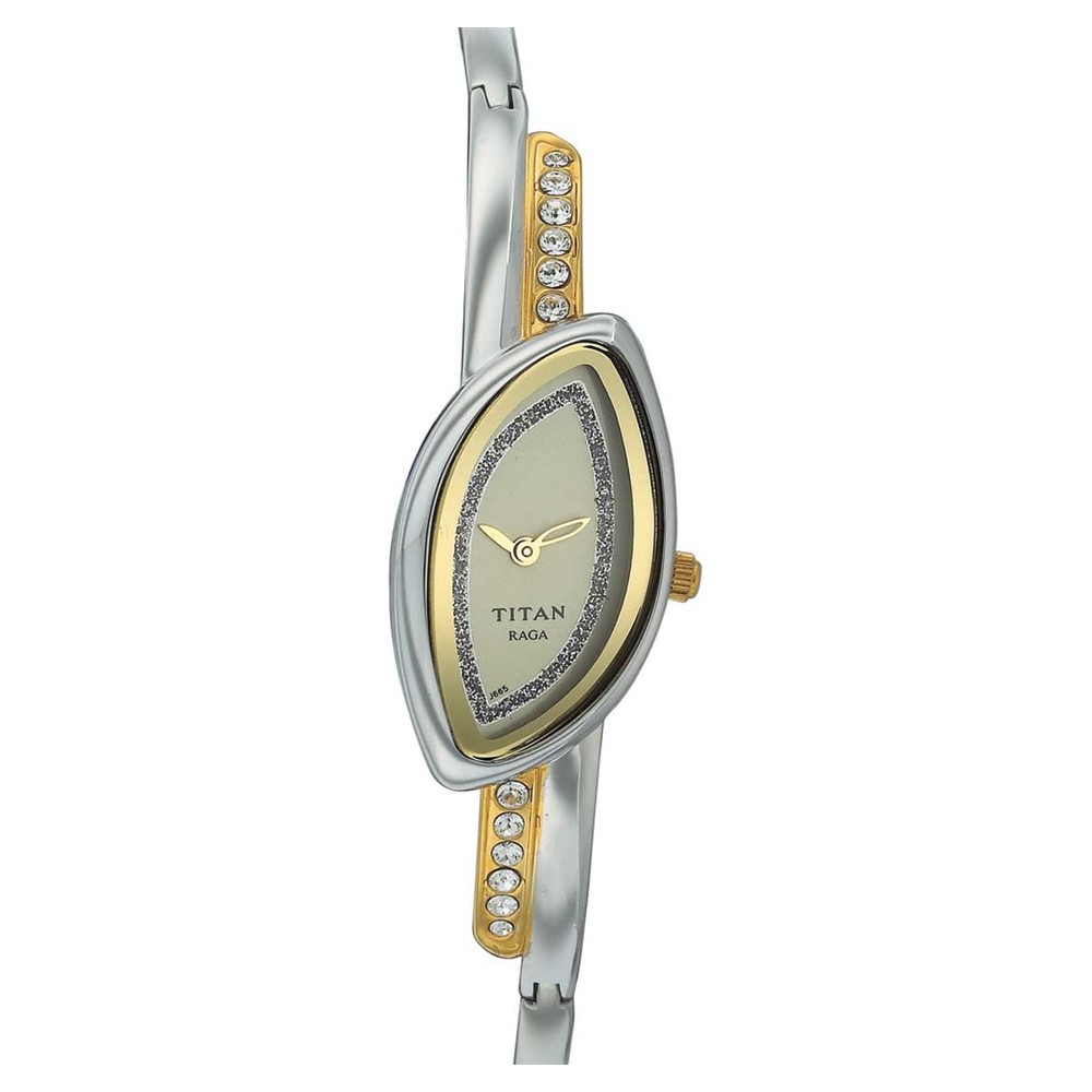 Buy Online Titan Quartz Analog Champagne Dial Watch for Women ...