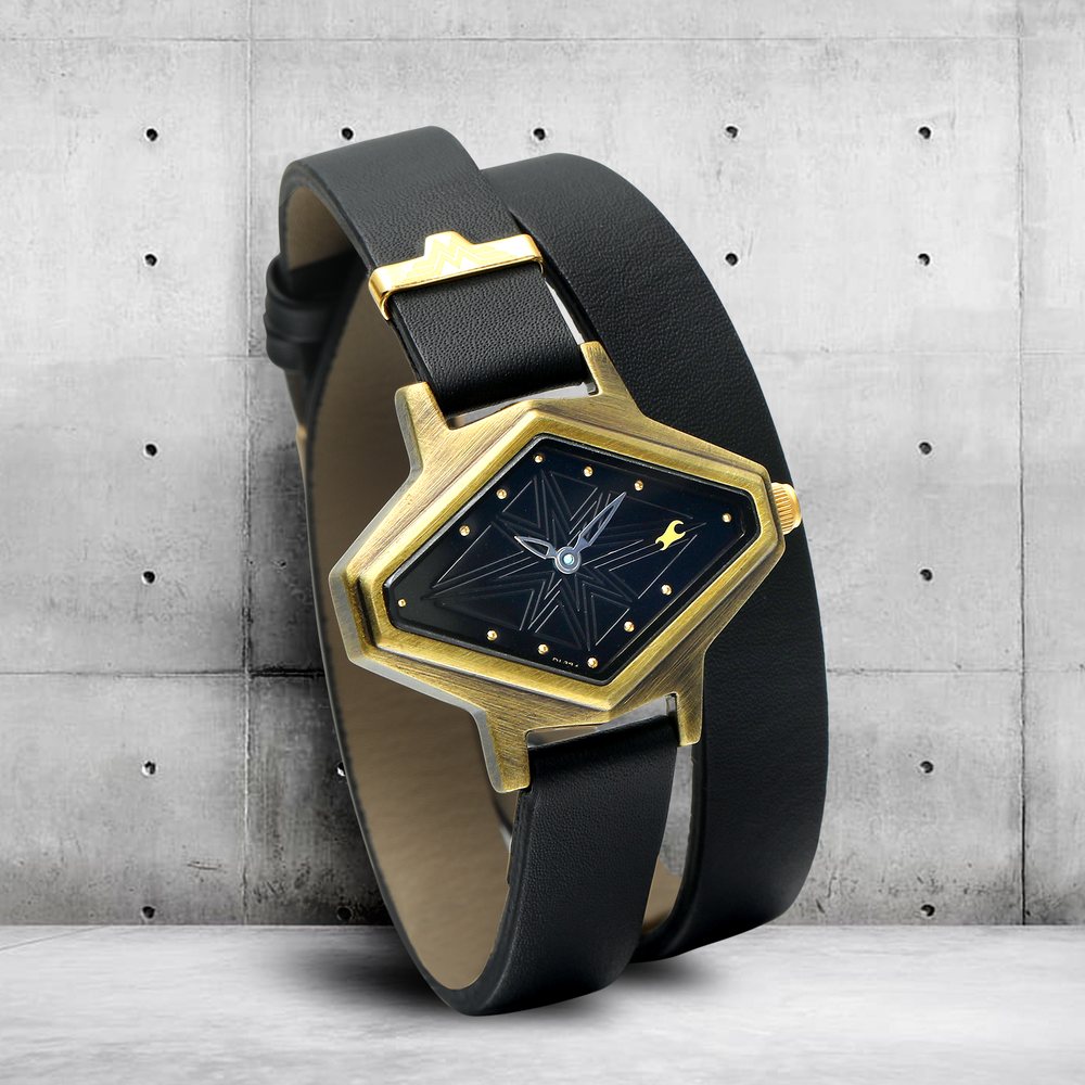 Buy Online Fastrack Wonder Woman Quartz Analog Black Dial Leather Strap ...