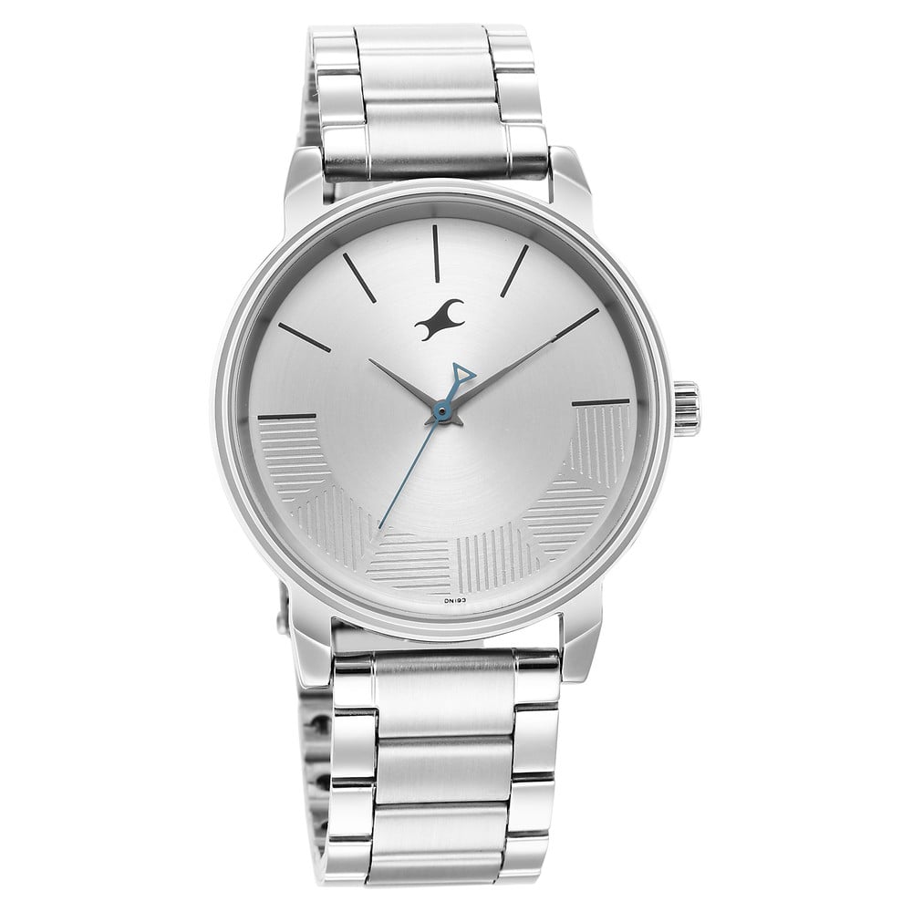 Buy Online Fastrack Stunners Quartz Analog Silver Dial Metal Strap ...