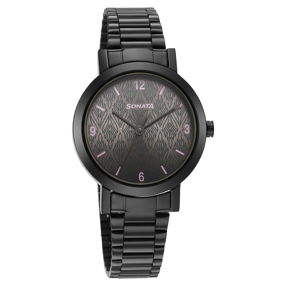 Buy Online Sonata Ladies Essentials Grey Dial Stainless Steel Strap ...