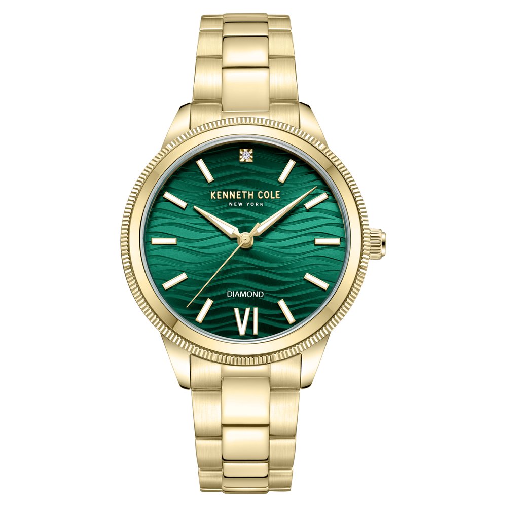 Buy Online Kenneth Cole Quartz Analog Green dial Metal Strap Watch for ...