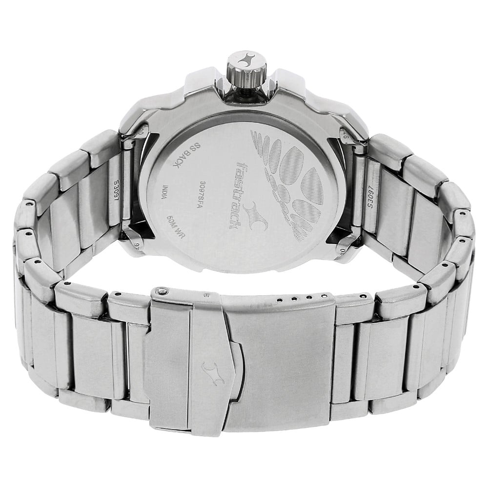 Buy Online Fastrack Quartz Analog Black Dial Stainless Steel Strap ...