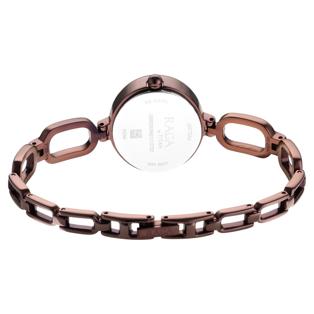 Buy Online Titan Raga Viva Brown Dial Analog Metal Strap Watch for ...