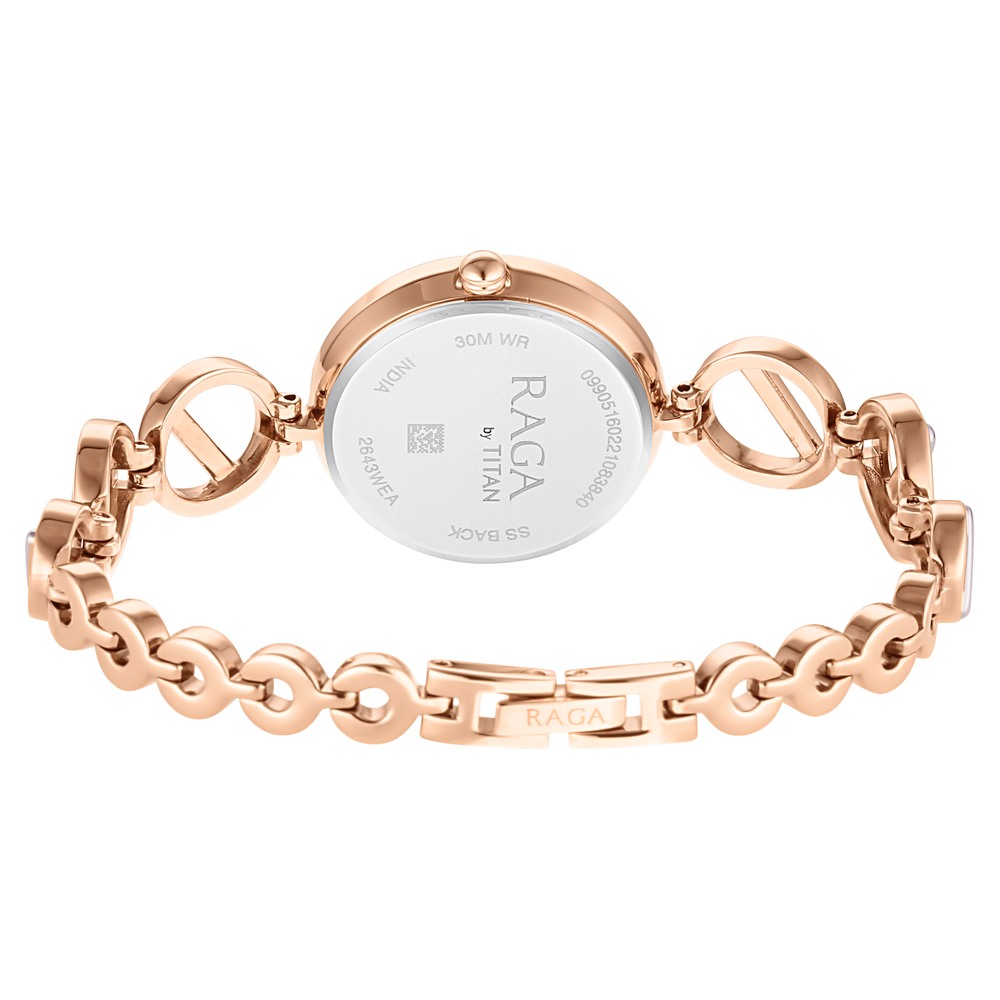 Buy Online Titan Raga Viva Quartz Analog Rose Gold Dial Two Toned Metal ...