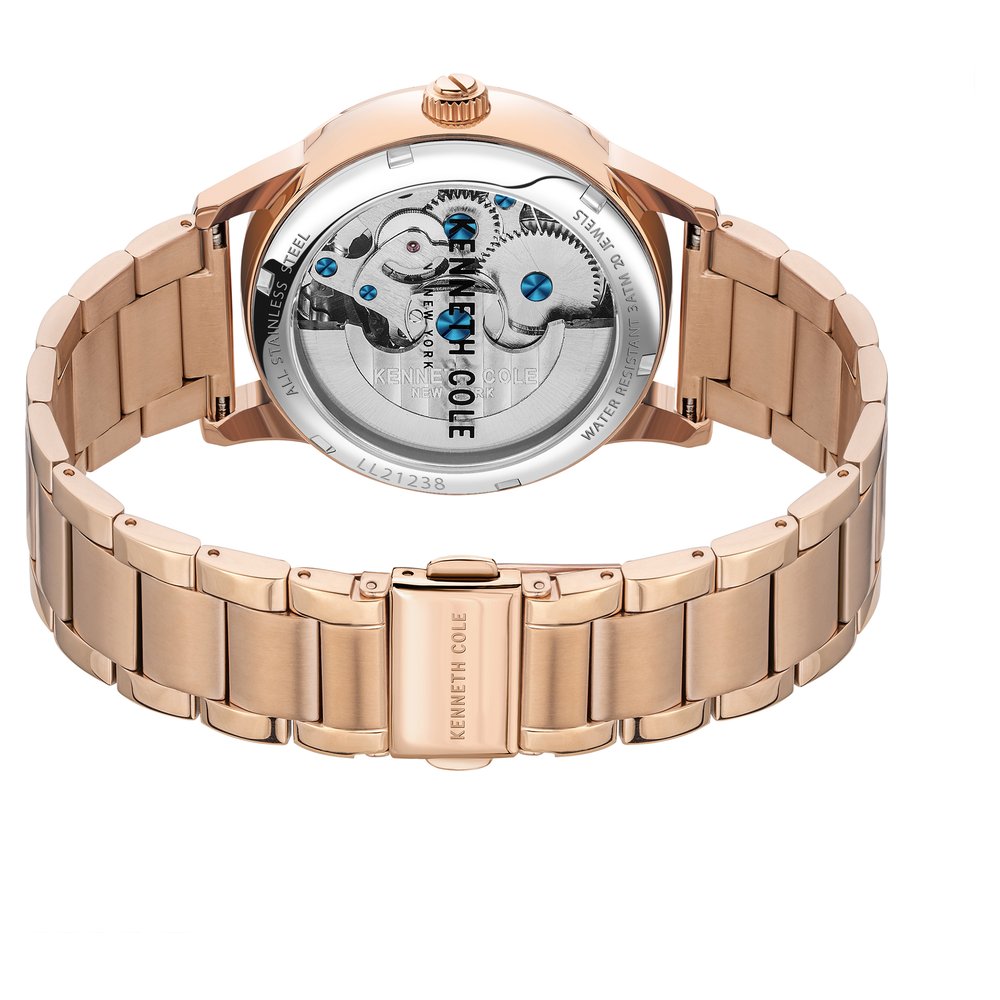 Buy Online Kenneth Cole Automatic Black Dial Stainless Steel Strap ...