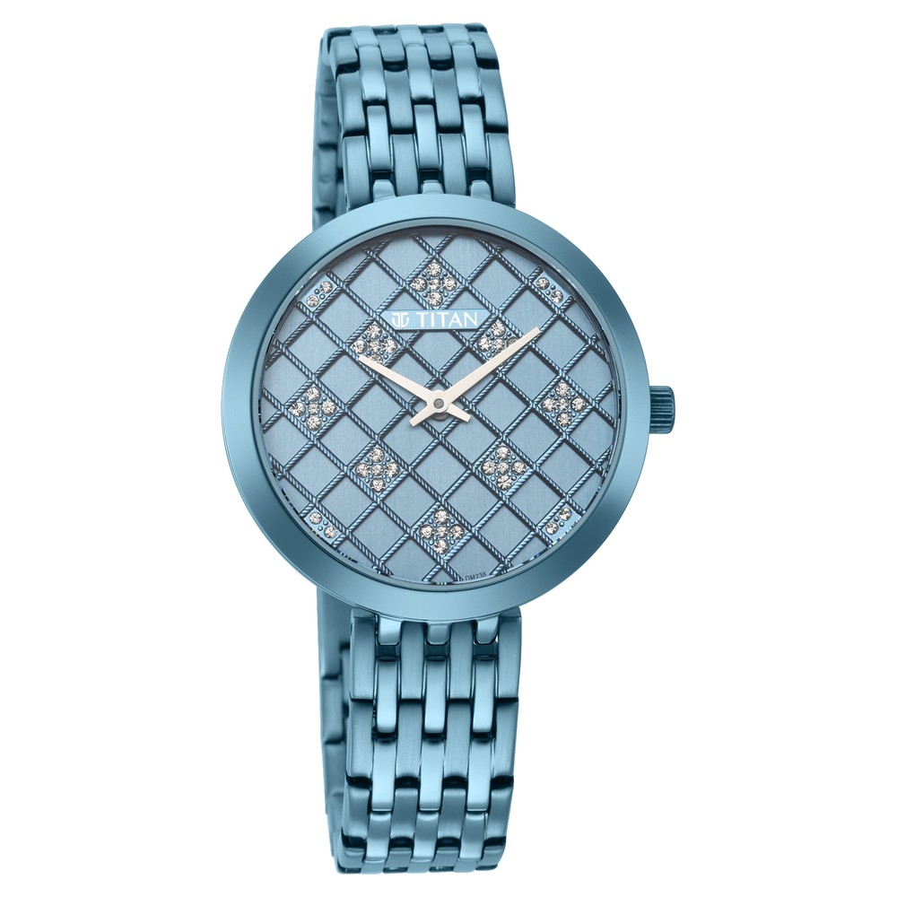 Buy Online Titan Purple Unending Beauty Blue Dial Women Watch With ...
