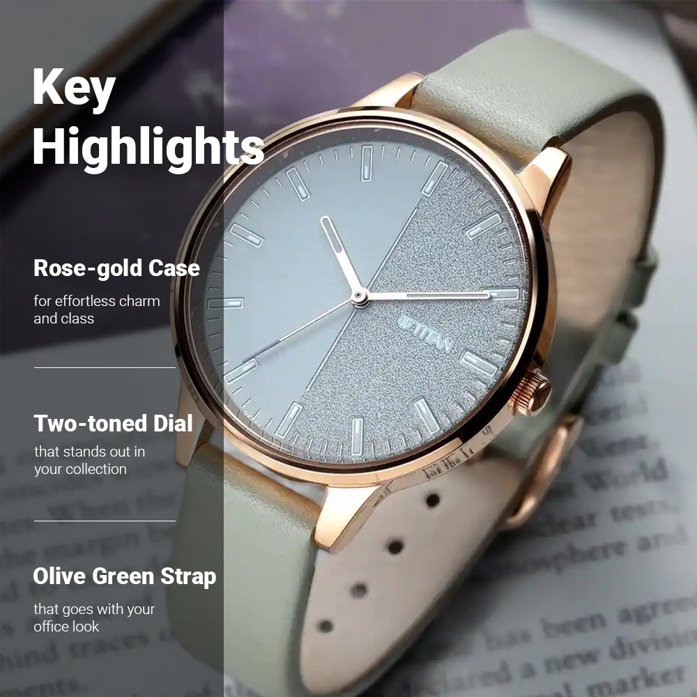 Buy Online Titan Women's Precision Simplicity Watch: Green Gradient ...