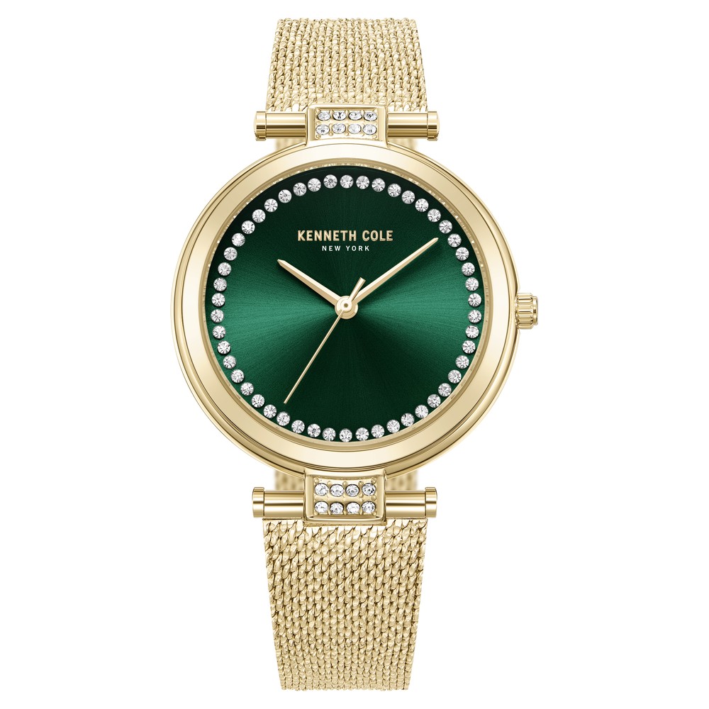 Buy Online Kenneth Cole Quartz Analog Green Dial Golden Stainless Steel ...