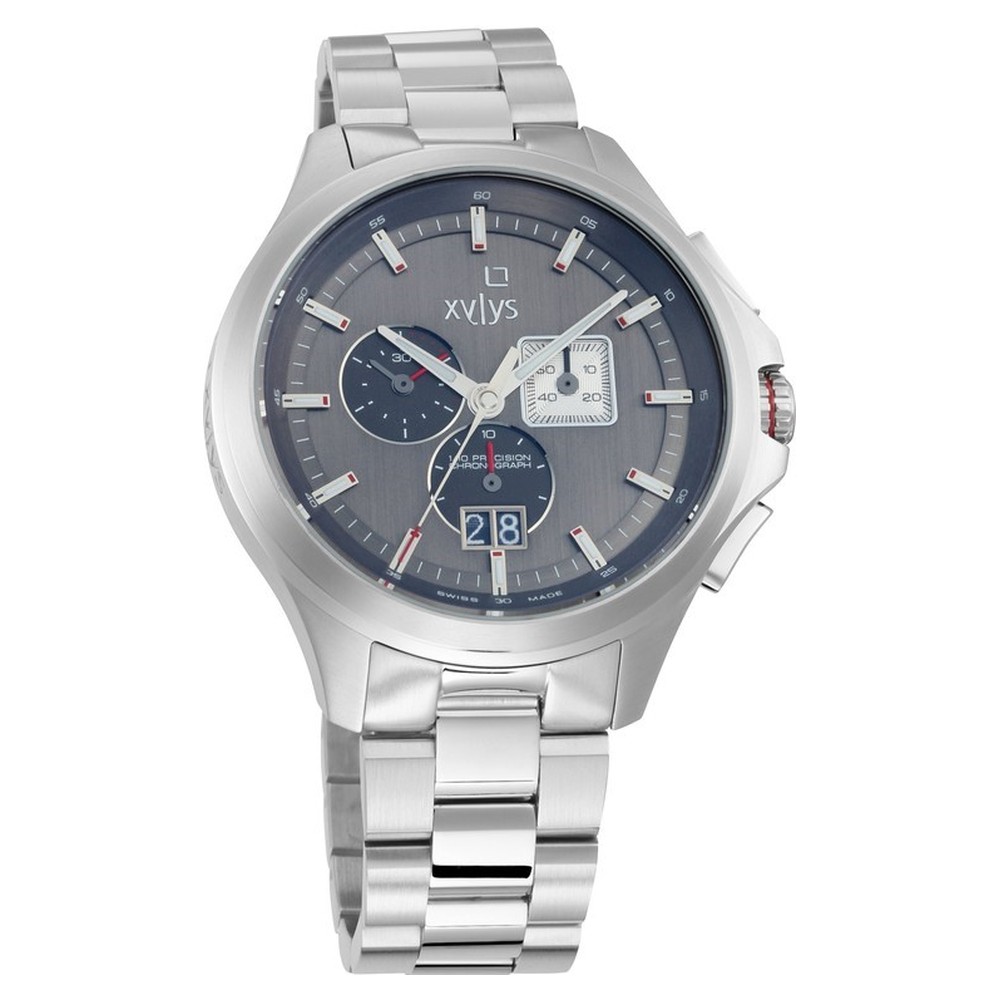 Buy Online Xylys Swiss Chronograph Silver Stainless Steel Strap and ...
