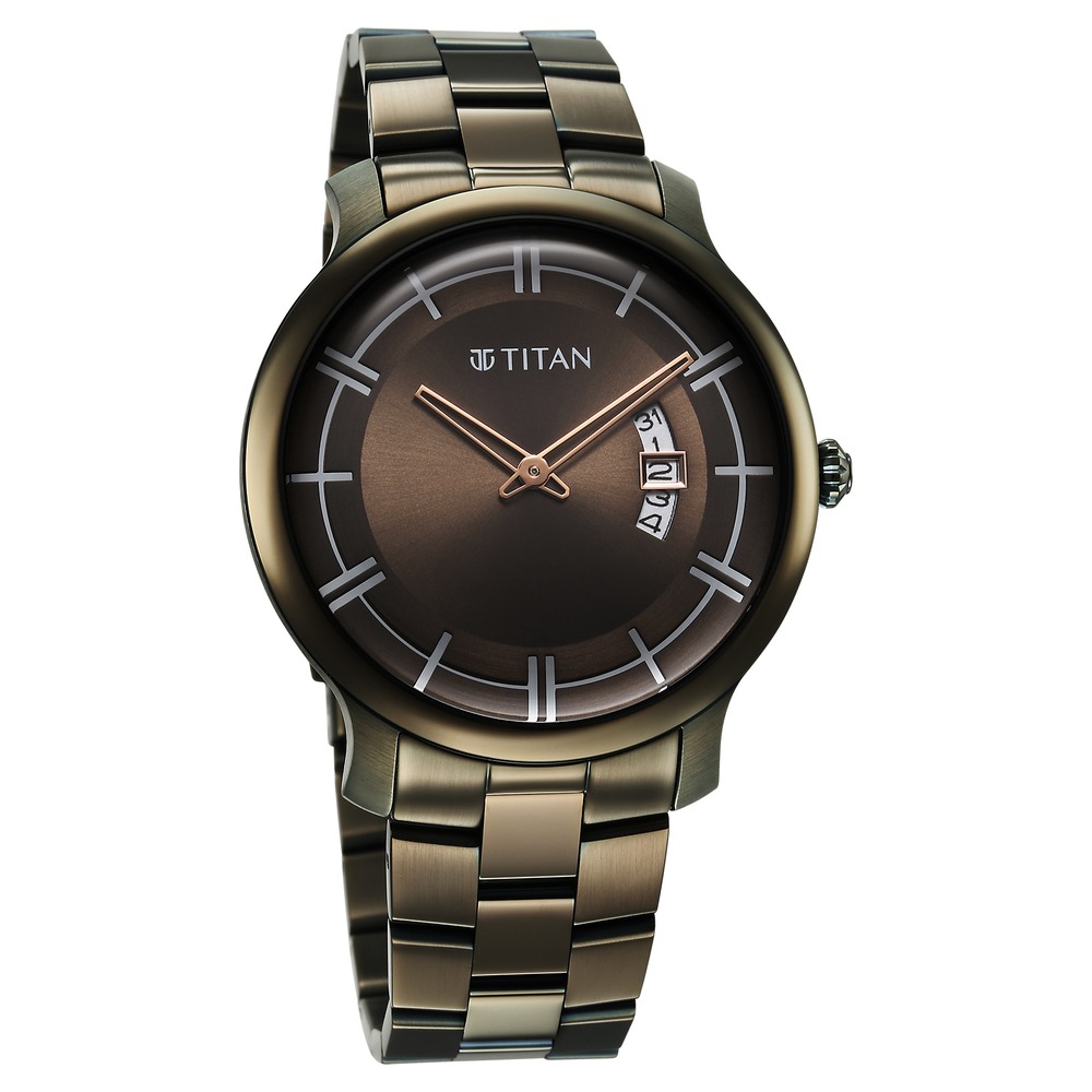 Buy Online Titan Clasique Slim Quartz Analog with Date Green Dial ...