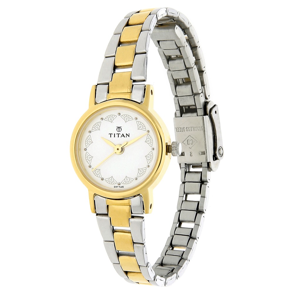 Buy Online Titan Quartz Analog White Dial Stainless Steel Strap Watch ...