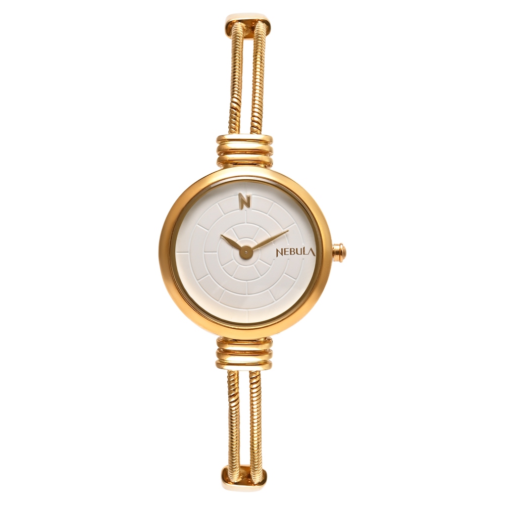Buy Online Nebula by Titan Quartz Analog White Dial 18 Karat Gold Strap ...