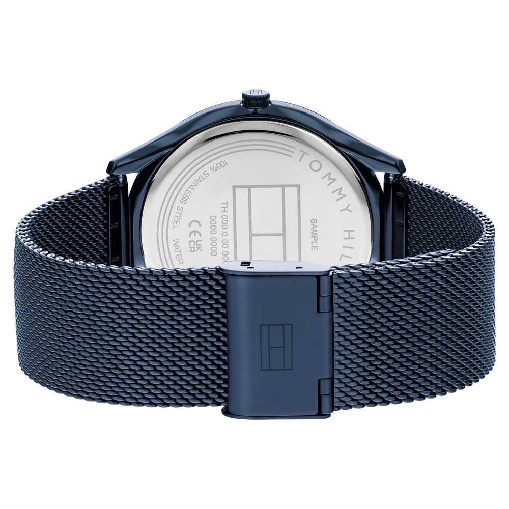 Buy Online Tommy Hilfiger Blue Dial Blue Stainless Steel Strap Watch ...