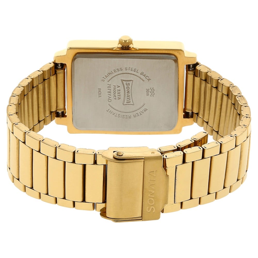 Buy Online Sonata Quartz Analog White Dial Stainless Steel Strap Watch ...