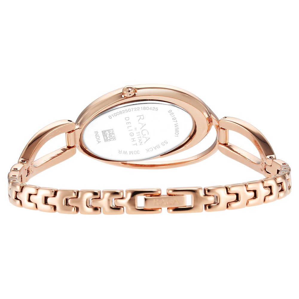 Buy Online Titan Raga Delight Brown Dial Analog Stainless Steel Strap ...