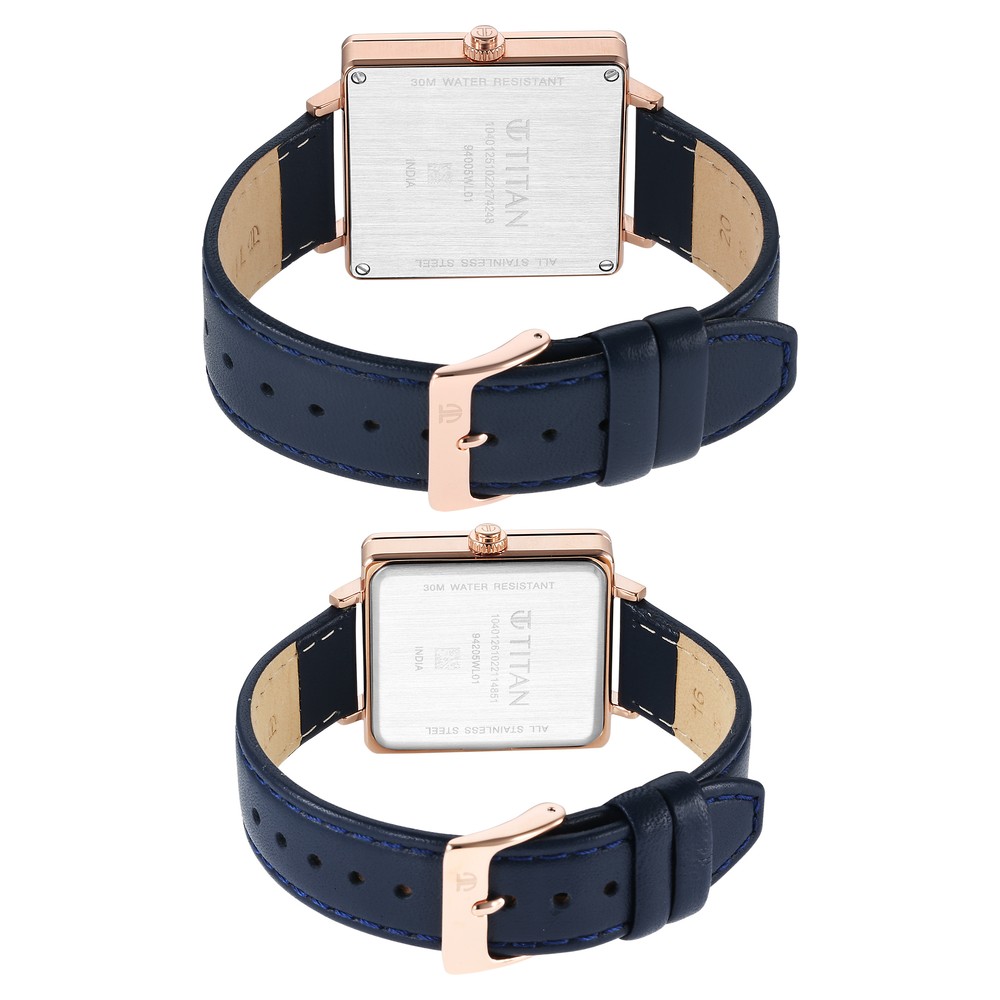 Buy Online Titan Bandhan Black Dial Quartz Multifunction Leather Strap ...